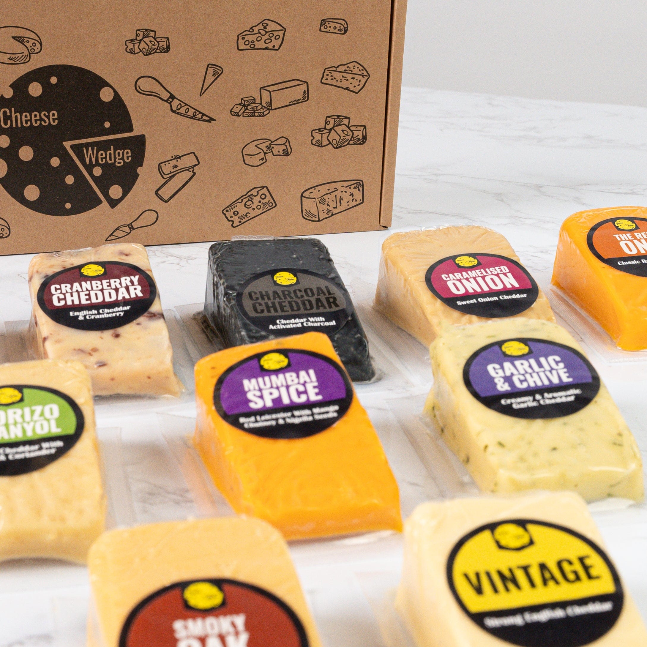 10 Cheese Wedge Selection Box | Pick Any 10 Flavours – The Cheese Wedge ...