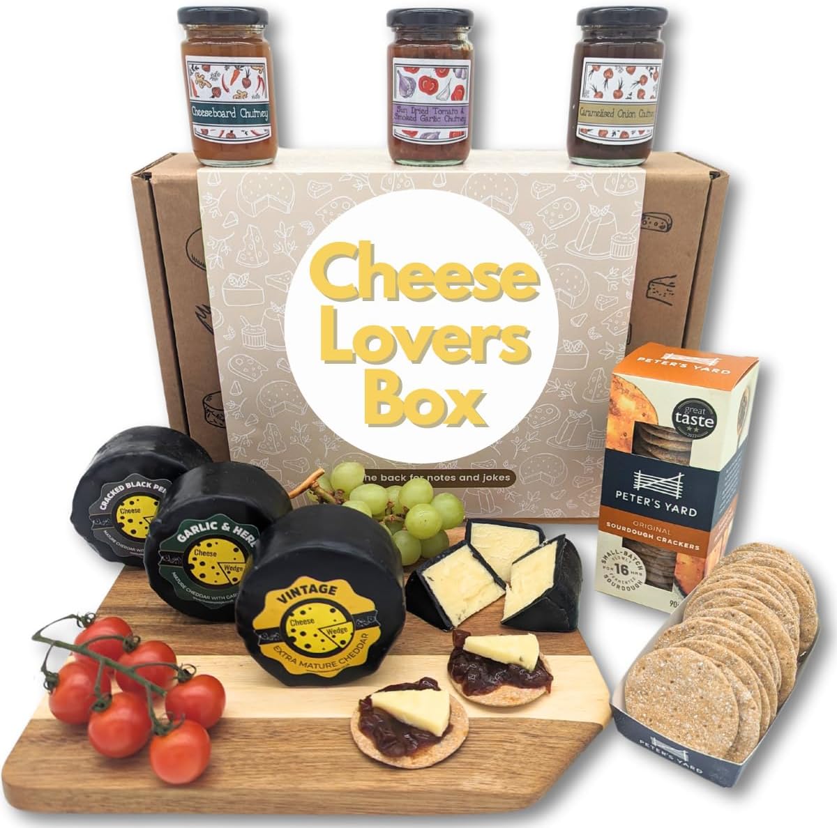Cheese Lovers Gift Selection | 3 Chutneys, 3 Waxed Cheese Truckle and ...